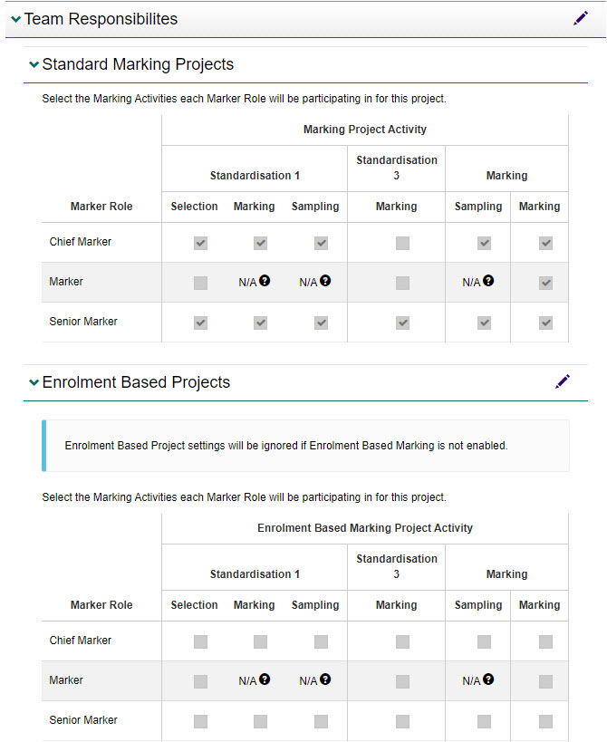 Marking settings - Janison-Insights