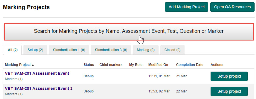 create marking project - Janison-Insights