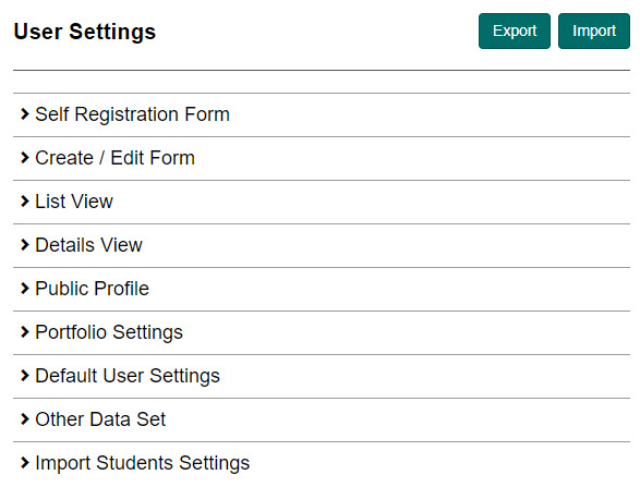 User settings - Janison-Insights